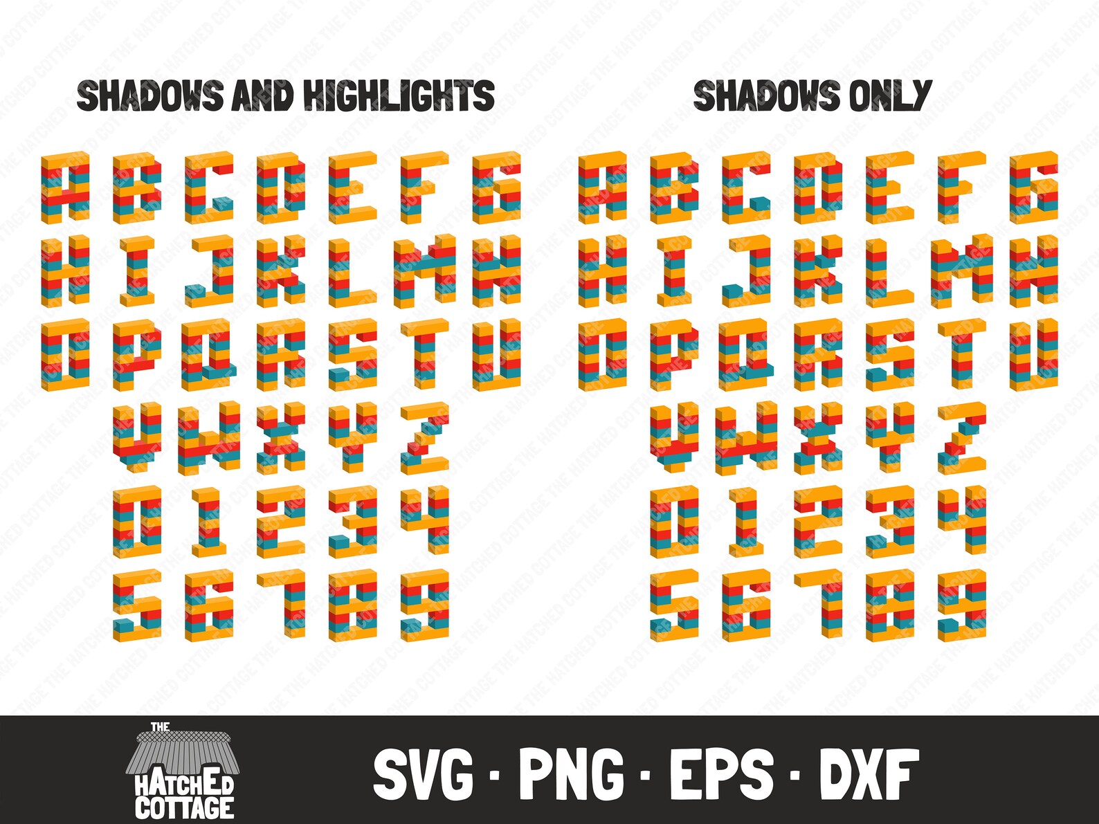 Block Letters SVG, Block Numbers SVG, Building Block Alphabet SVG, Cut ...