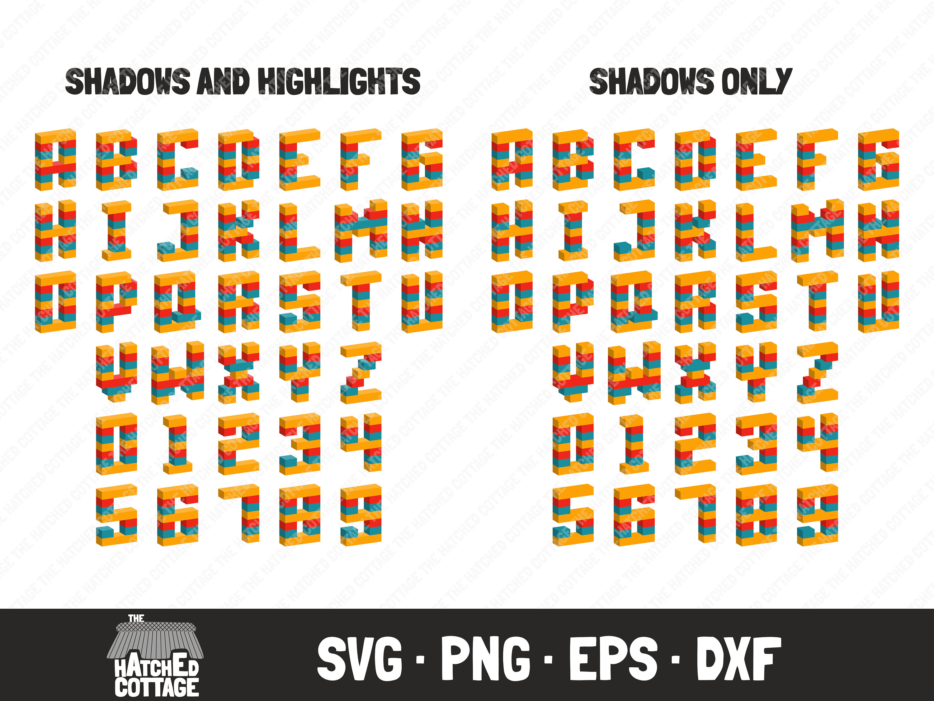 Block Letters SVG, Block Numbers SVG, Building Block Alphabet SVG, Cut ...