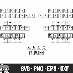 Christmas Periodic Table SVG, Periodic Table Words Cut Files, Xmas ...