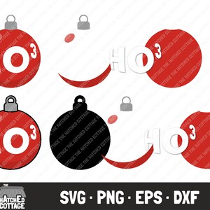Ho3 Bauble SVG, Ho Cubed SVG Layered Cut File, Ho Ho Ho Baubles Clip ...