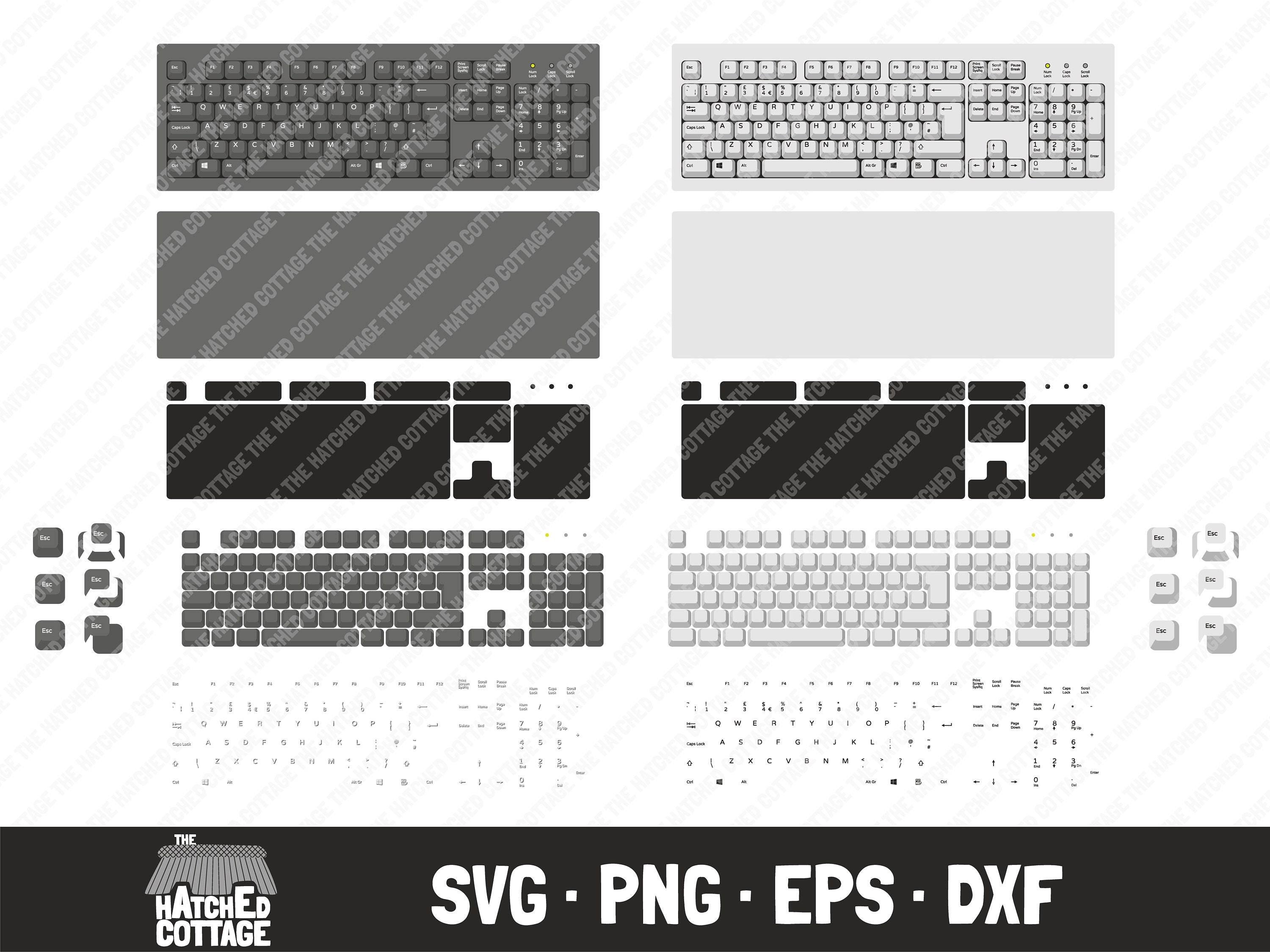 Computer Keyboard SVG, PC Hardware Peripheral SVG, Layered Cut File ...
