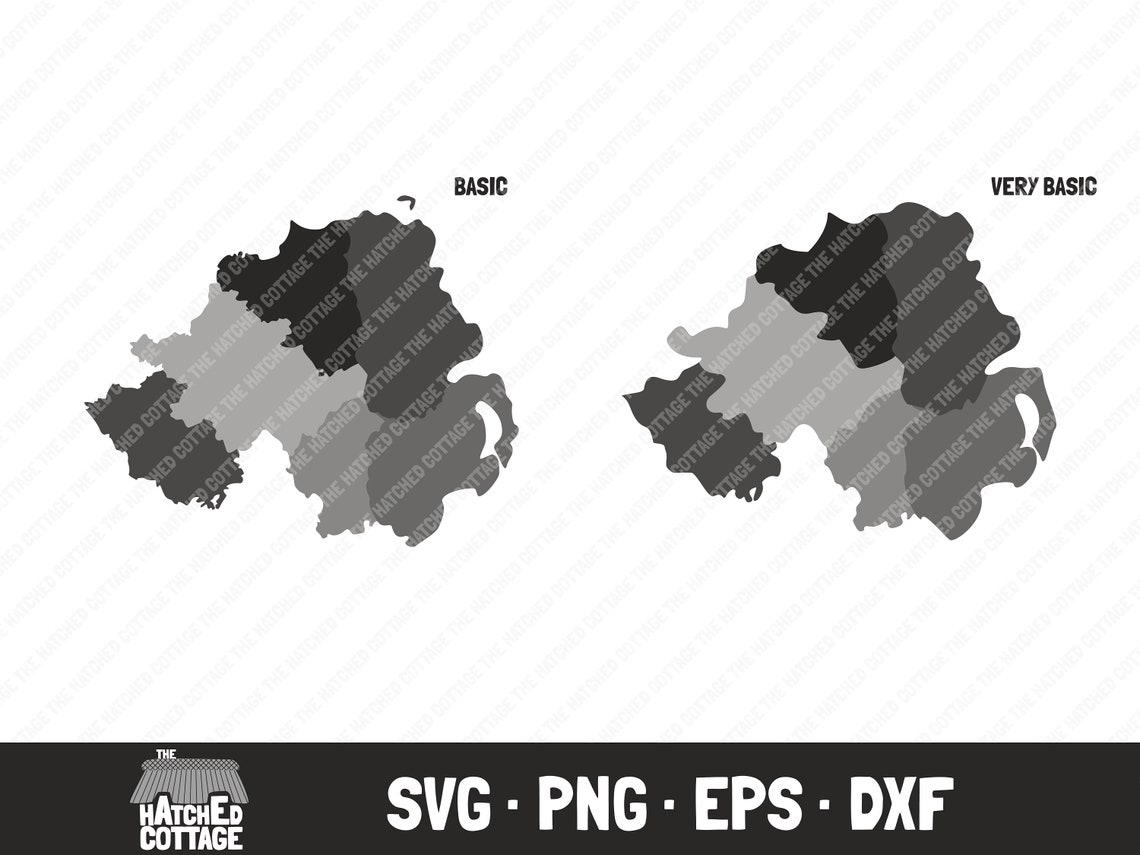 Northern Ireland SVG, NI County Map, Clip Art, Svg Png Eps Dxf - Etsy