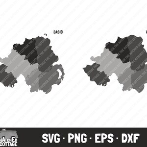 Northern Ireland SVG, NI County Map, Clip Art, Svg Png Eps Dxf - Etsy