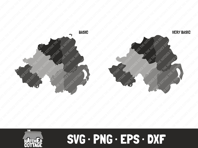 Northern Ireland SVG, NI County Map, Clip Art, Svg Png Eps Dxf - Etsy