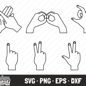 BSL Alphabet SVG, British Sign Language Alphabet and Numbers 1 to 10 ...