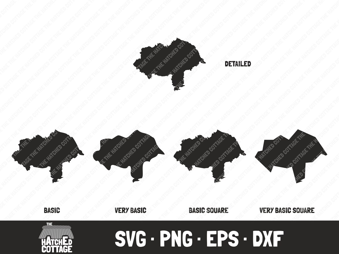 North Yorkshire SVG, County Map Cut File, Clip Art, Svg Png Eps Dxf - Etsy