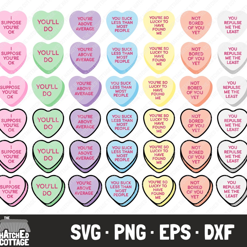 Blank Candy Hearts - Etsy