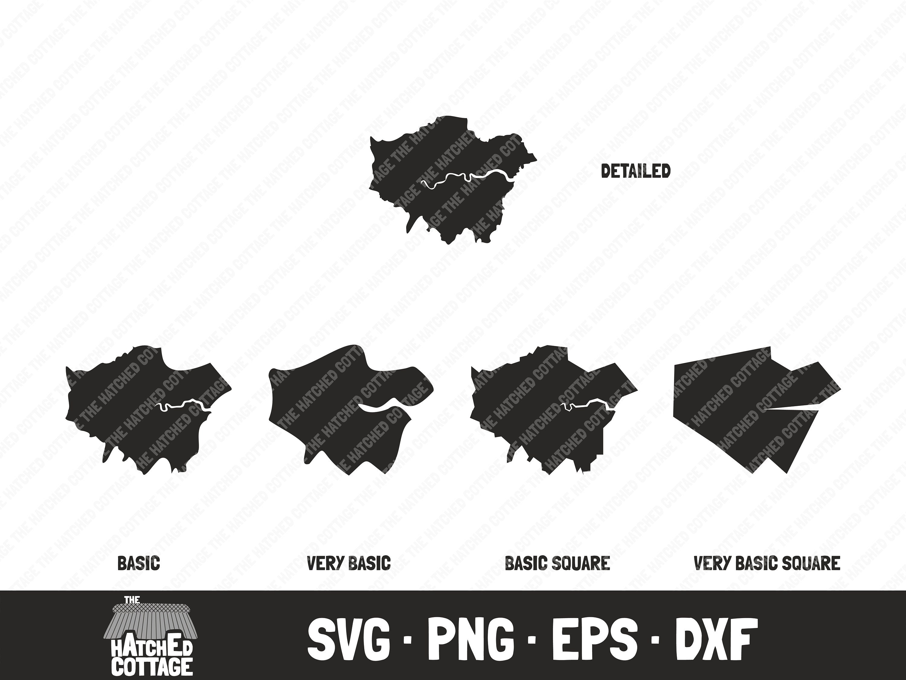 Greater London SVG, County Map Cut File, Clip Art, Svg Png Eps Dxf - Etsy