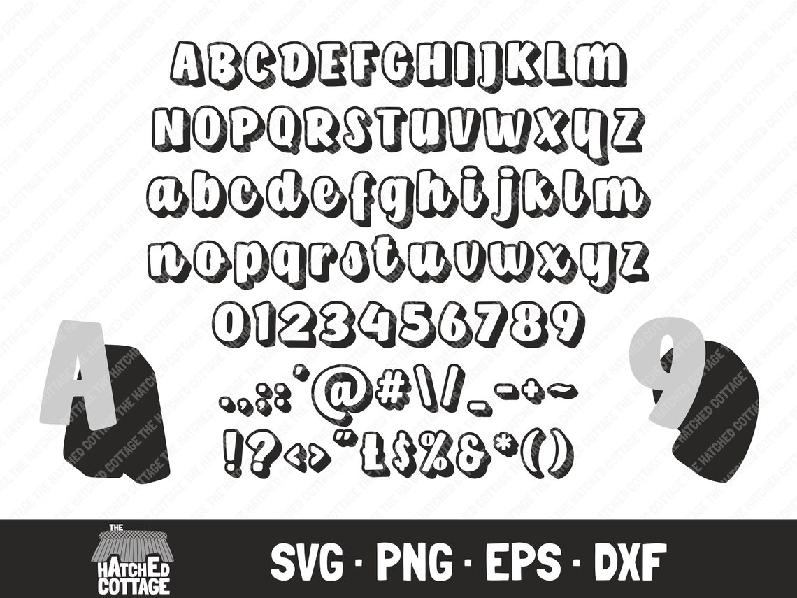 Shadow Script Alphabet SVG Handwritten Script Letters SVG - Etsy UK