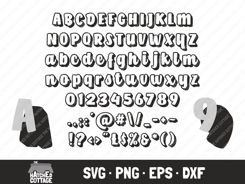 Shadow Script Alphabet SVG Handwritten Script Letters SVG - Etsy UK