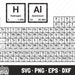 Periodic Table of Elements SVG, 118 Individual Chemistry Elements Clip ...