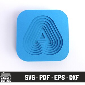 Layered Alphabet Cards SVG, Shadow Box Letters SVG, A to Z Layered ...