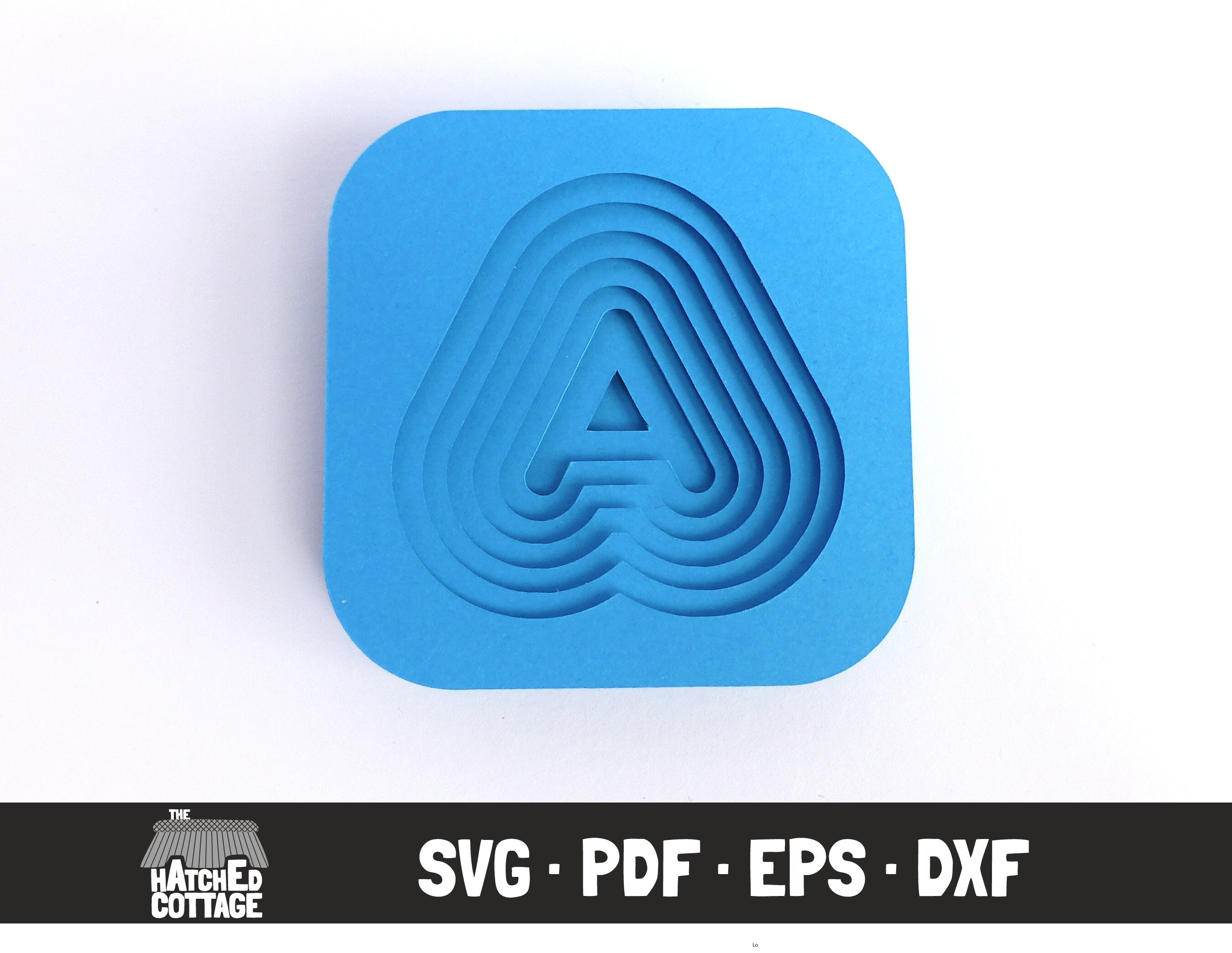 Layered Alphabet Cards SVG Shadow Box Letters SVG A to Z - Etsy