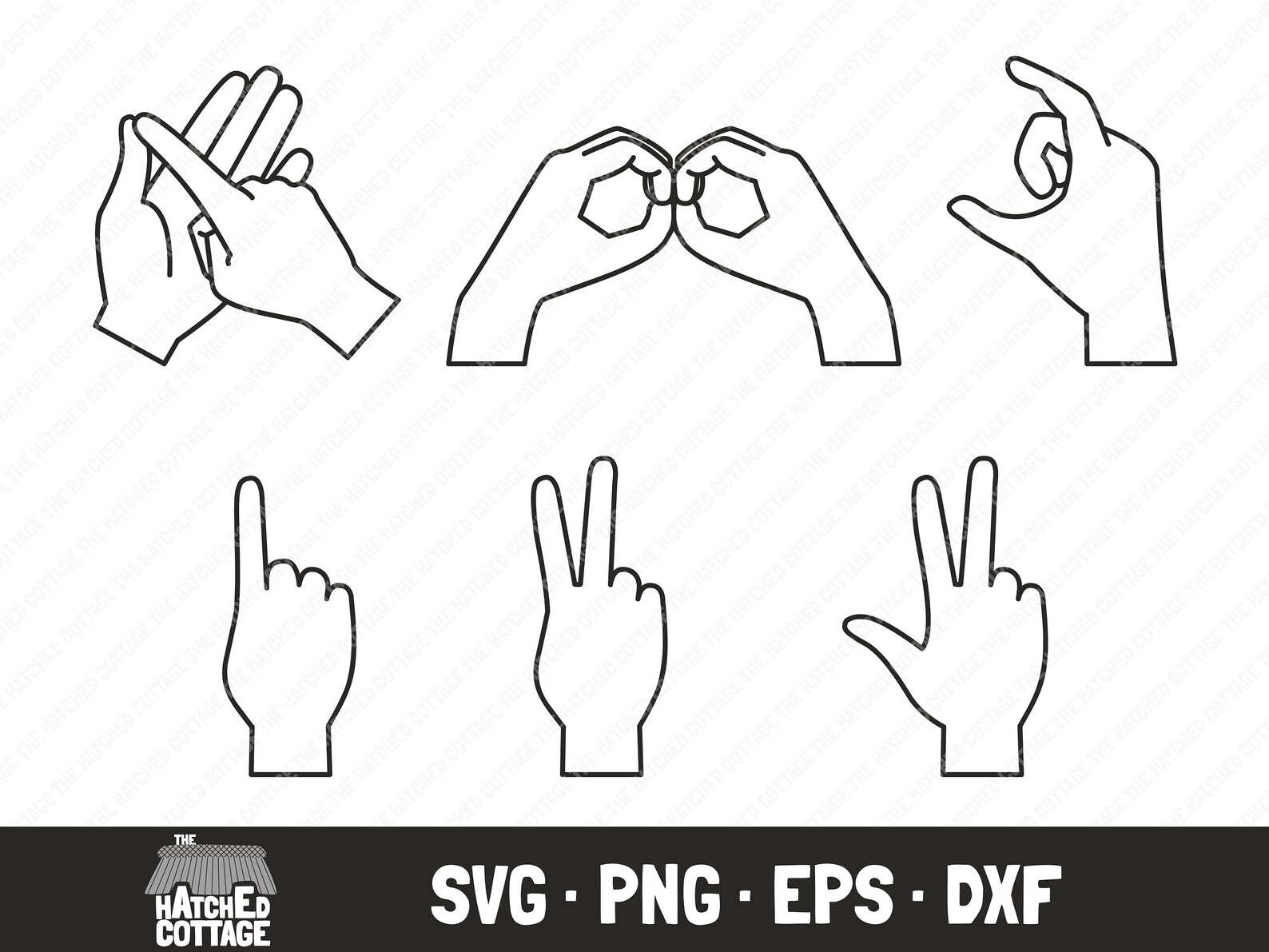 BSL Alphabet SVG, British Sign Language Alphabet and Numbers 1 to 10 ...