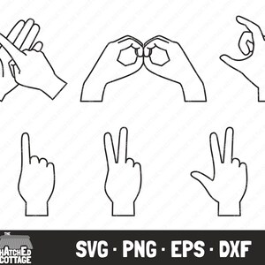 BSL Alphabet SVG, British Sign Language Alphabet and Numbers 1 to 10 ...