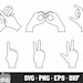 BSL Alphabet SVG, British Sign Language Alphabet and Numbers 1 to 10 ...