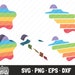 Rainbow Stars SVG, 2D and 3D Rainbow Star Cut Files, Clip Art, Png, Eps ...