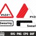 Swearing Warning Sign SVG, Swear Word Sign SVG, Warning Road Sign ...