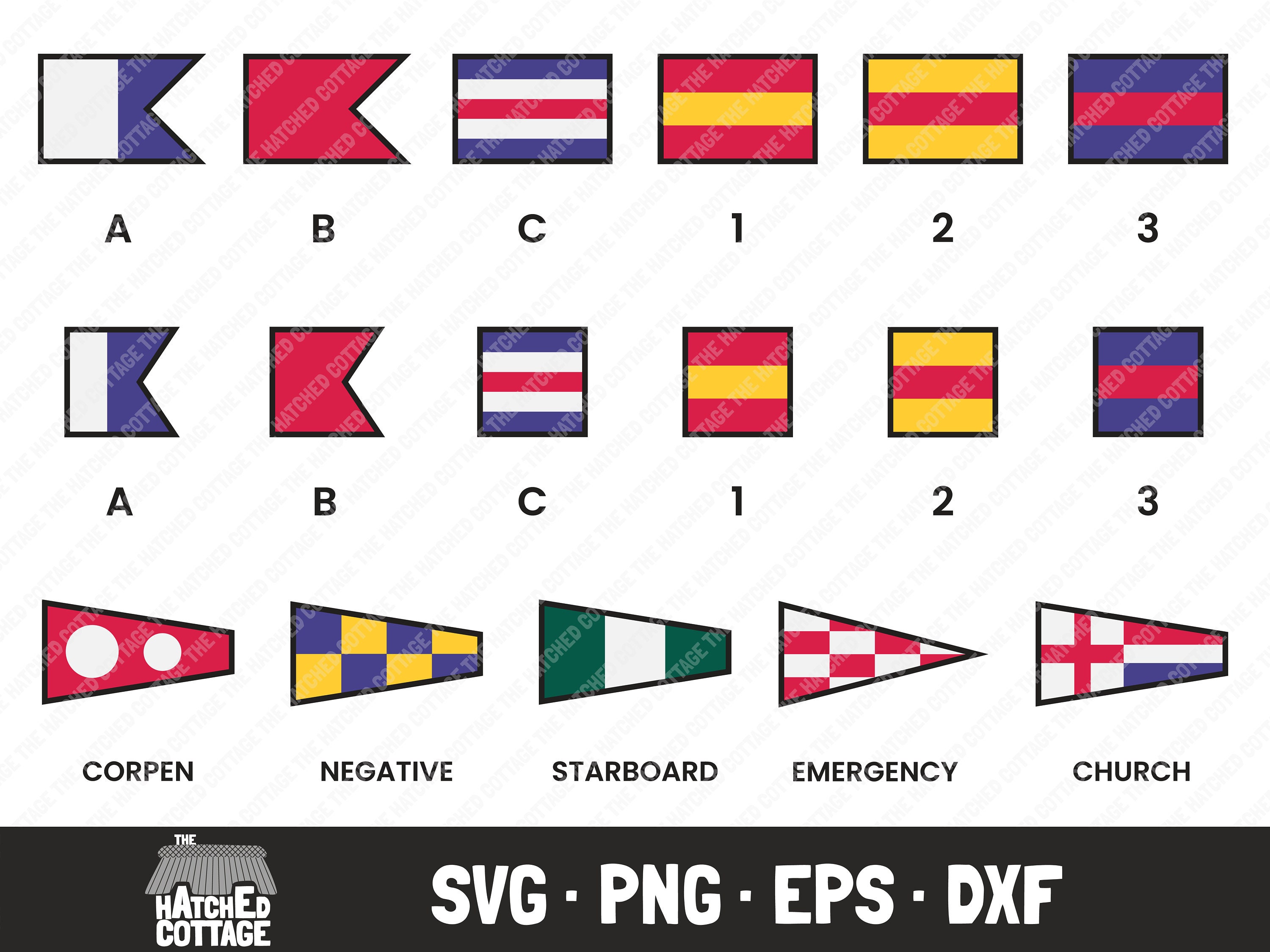 Signal Flags SVG, Maritime Flag Signals SVG, Cut File, Clip Art, Png ...