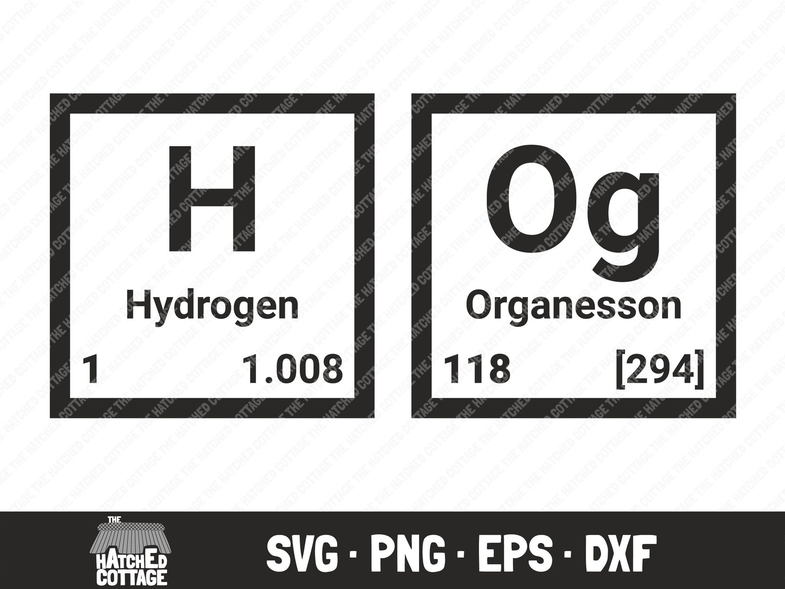 Periodic Table of Elements SVG, 118 Individual Chemistry Elements Clip ...