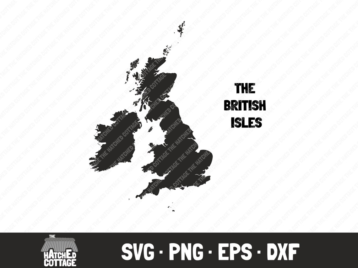 British Isles SVG Britain and Ireland Map Clip Art Svg Png - Etsy