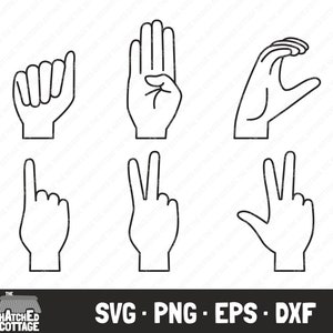 ASL Alphabet SVG, American Sign Language Alphabet and Numbers 0 to 10 ...
