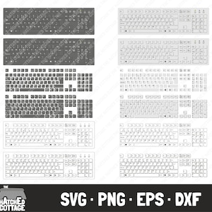 Computer Keyboard SVG, Chiclet Keyboard, Flat Island Keys, PC Hardware ...