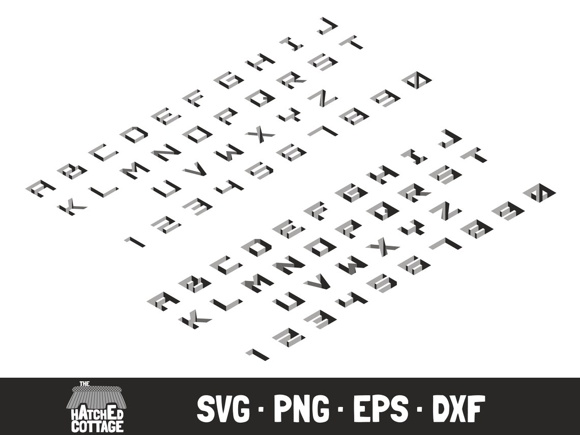 Hole Alphabet SVG Inner Shadow Letters Deep Shadow Text Cut - Etsy