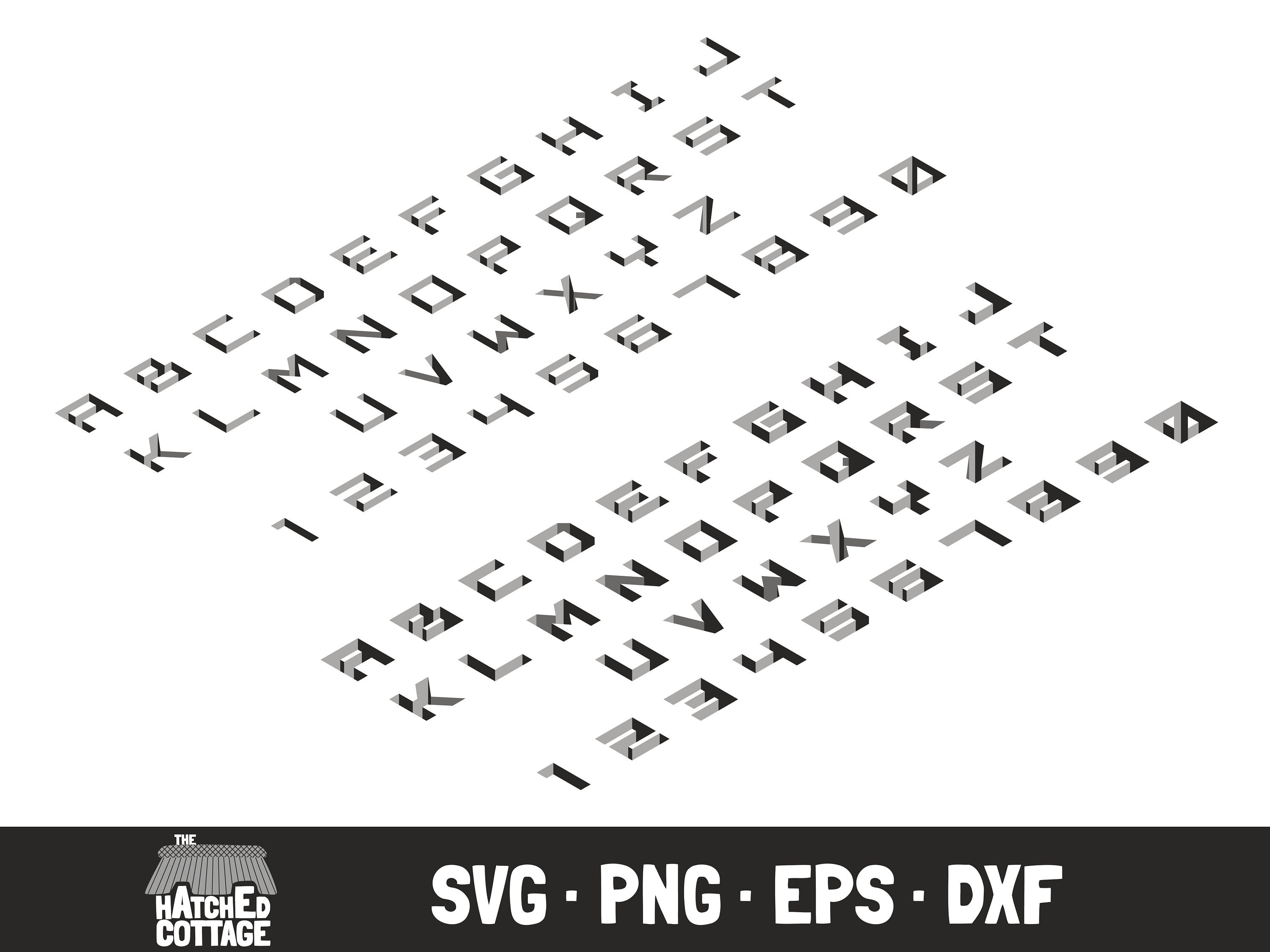 Hole Alphabet Svg Inner Shadow Letters Deep Shadow Text Cut File Clip Art Png Eps Dxf Etsy 