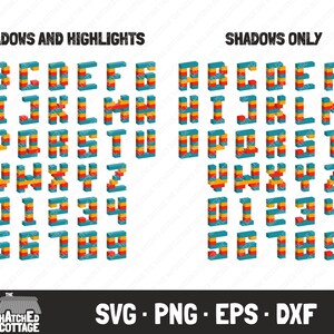 Block Letters SVG, Block Numbers SVG, Building Block Alphabet SVG, Cut ...