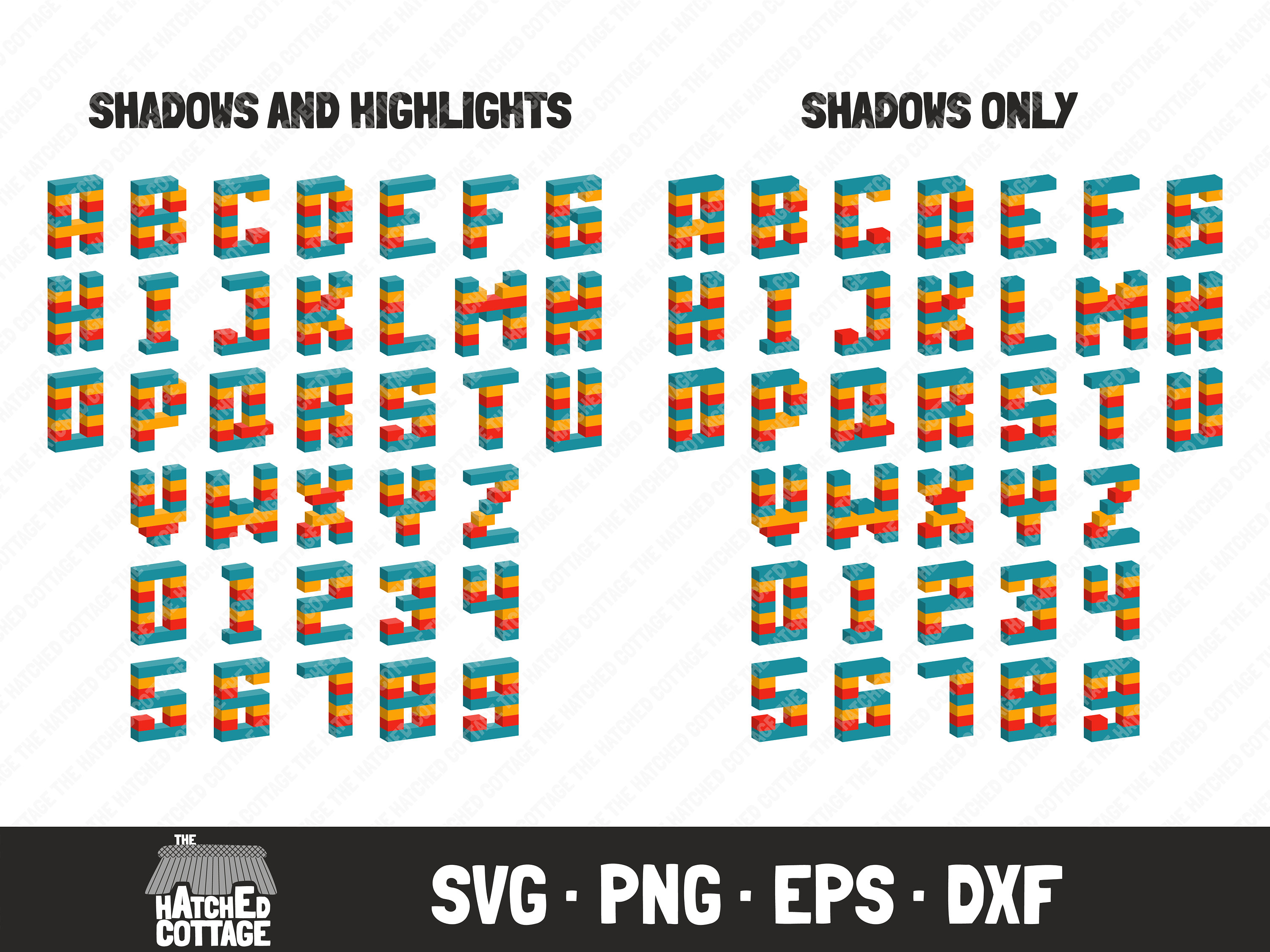 Block Letters SVG, Block Numbers SVG, Building Block Alphabet SVG, Cut ...