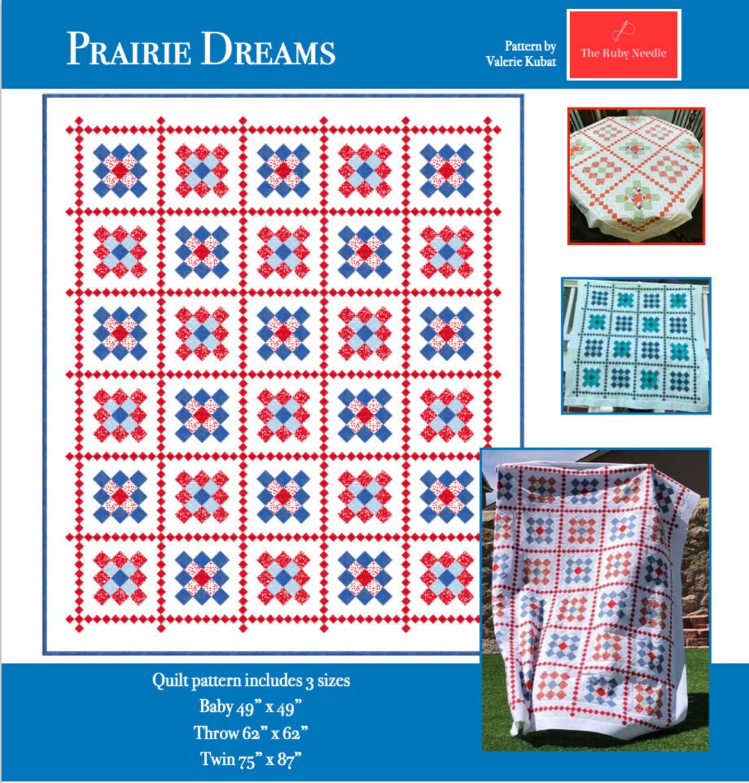 Prairie Dreams PDF Quilt Pattern ~ Available in Baby, Throw, and Twin ...