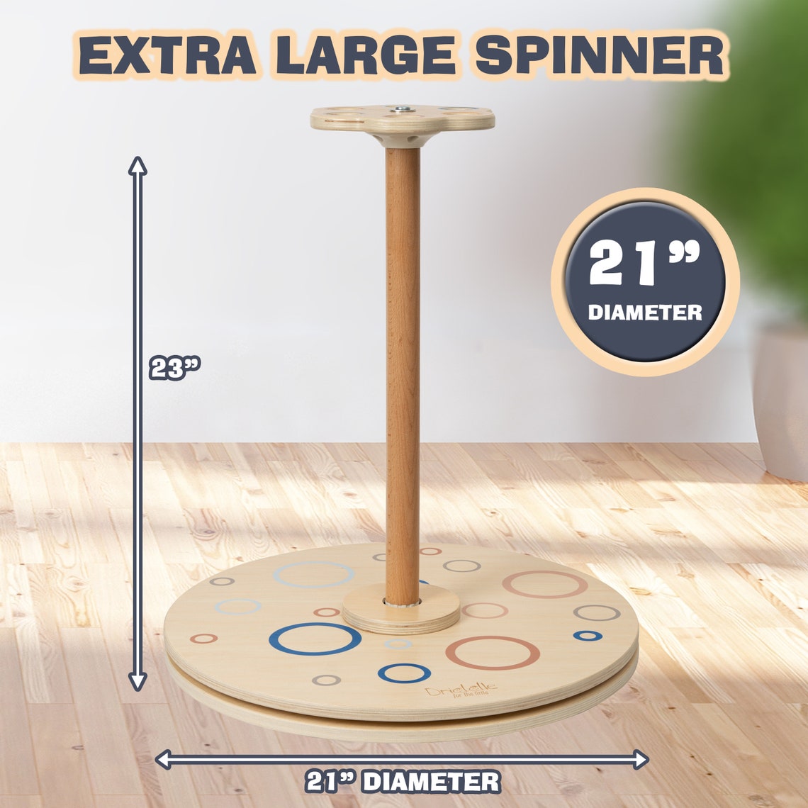 Wooden Stand & Spin - Premium Wood - Kids Spinning Toy - Classic ...