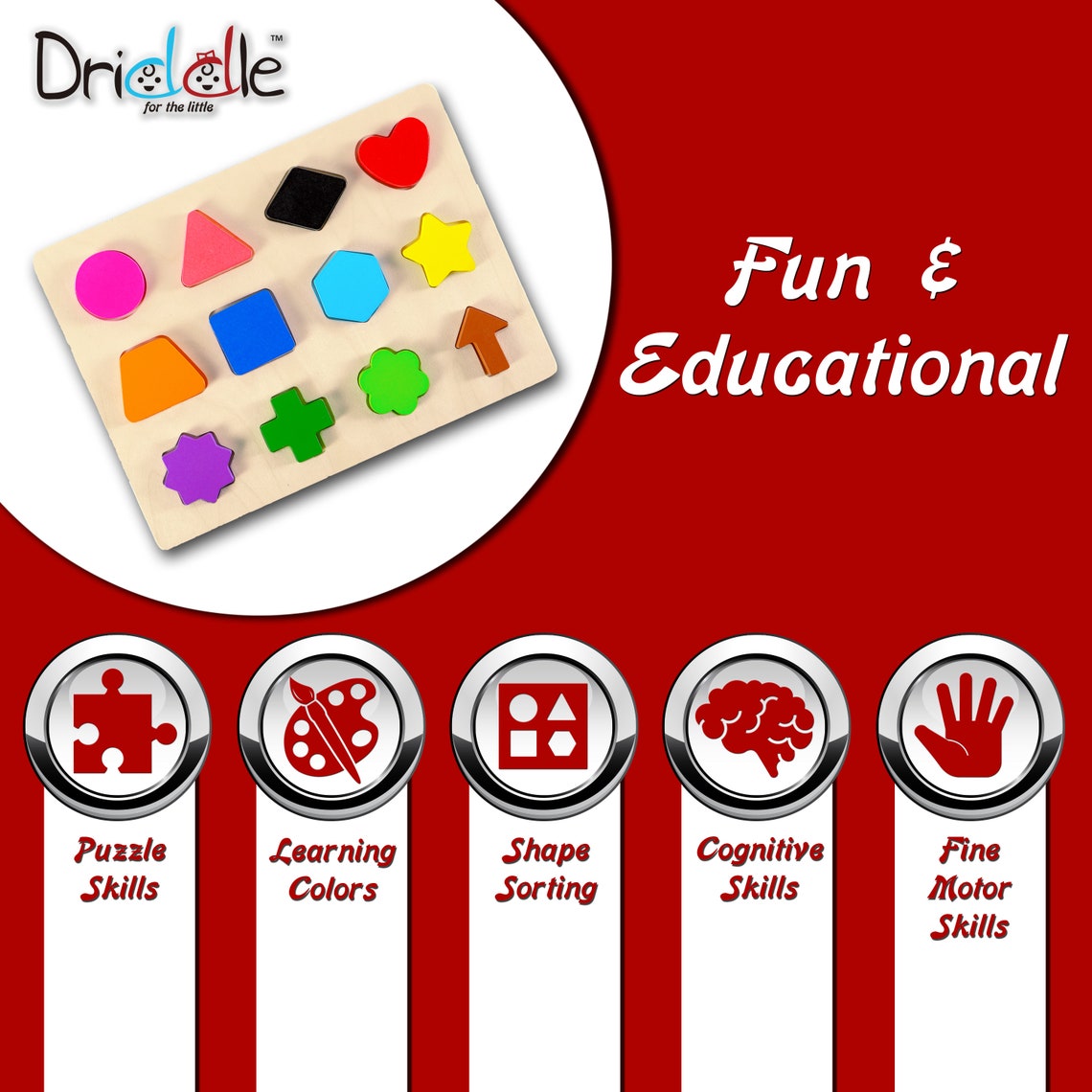 Magnetic Wooden Color Shape Puzzle Baby and Toddler Colors | Etsy