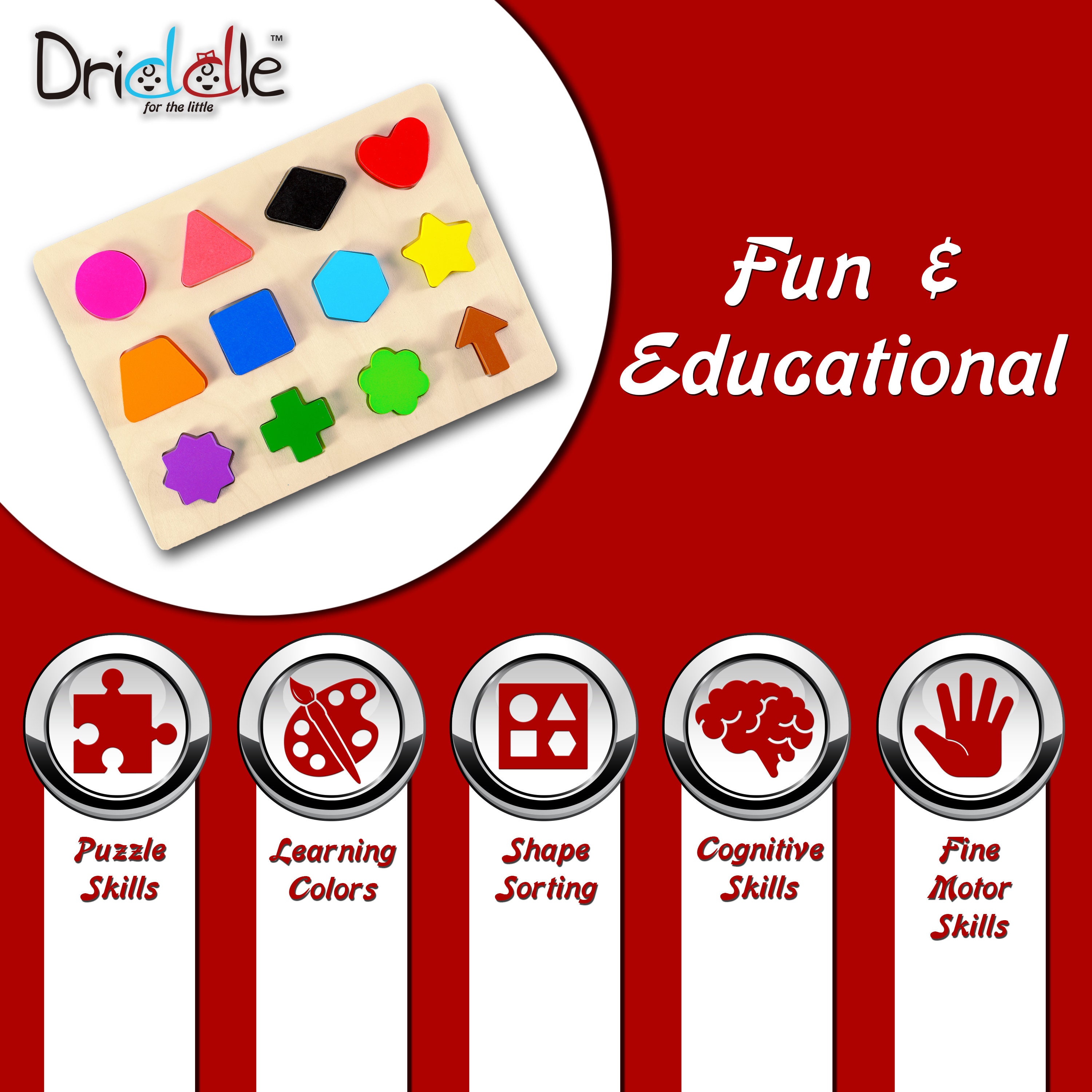 Magnetic Wooden Color Shape Puzzle Baby and Toddler Colors - Etsy