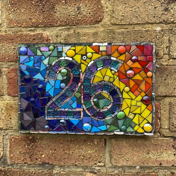 Mosaic House Number - Etsy UK
