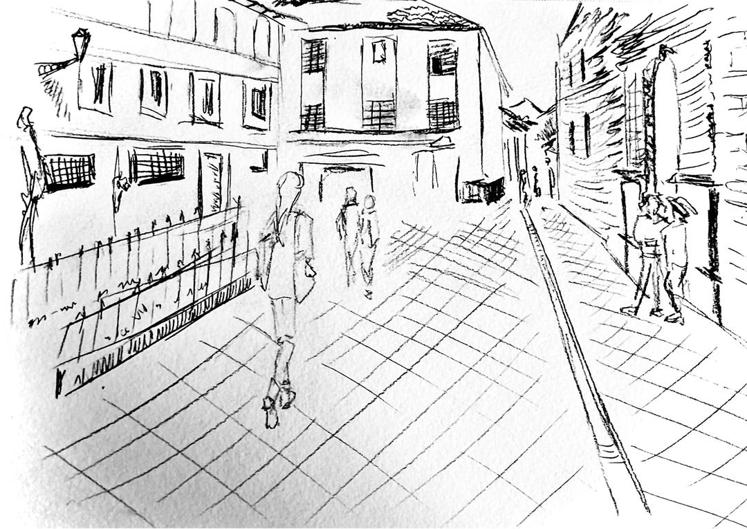 Cusco Street | Sketch | Pen and Ink | City | Streetscape | Peru | Line ...