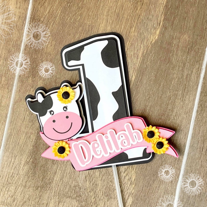 Cow Cake Topper / Vaca Lola Cake Topper / Cowboy Cake Topper/ - Etsy España