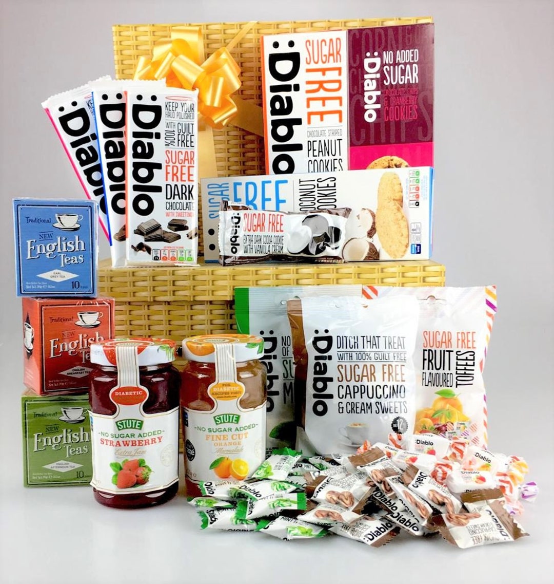 Huge No Added Sugar Gift Food HAMPER DIABETIC Friendly - Grandad Gift ...