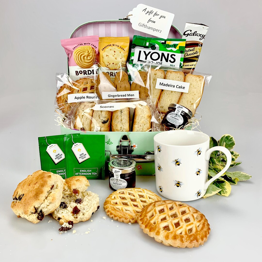 British Afternoon Tea Food Hamper Box - a Fabulous Treat Scones ...