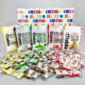 Luxury No Added Sugar Gift Wrapped SWEET Hamper Box -personalise ...