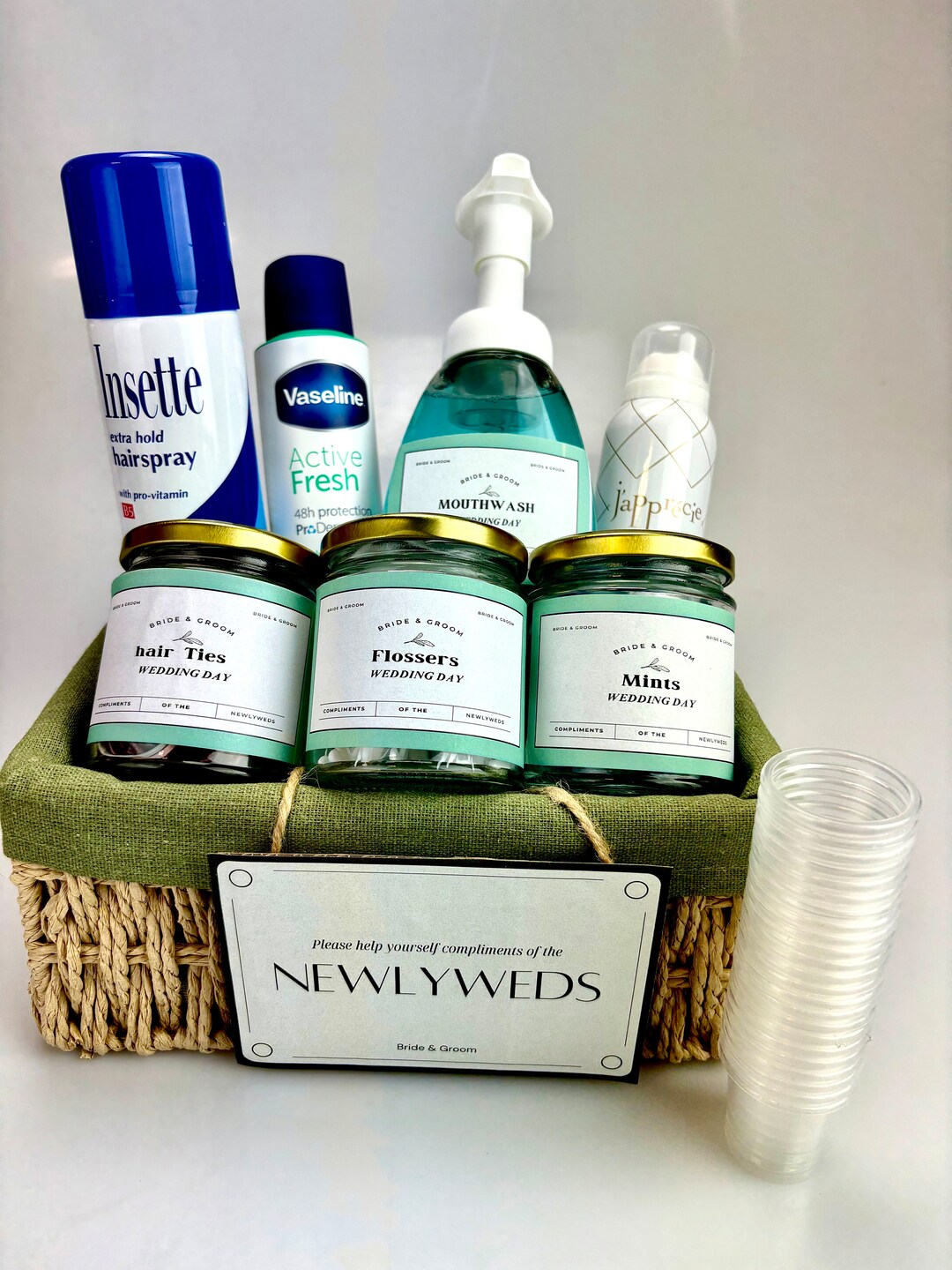 Wedding Bathroom Basket With Ladies Men's Essentials Kit - Amenities ...