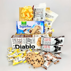 No Added Sugar Chocolate & Sweet Treats Gift Hamper Box / Personalised ...