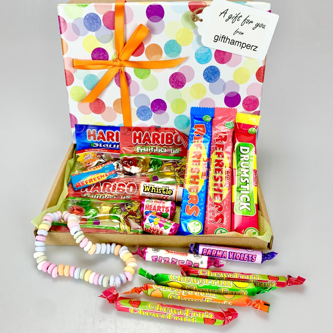Retro Sweet Hamper Gift Box Large Selection Letter Box - Etsy UK