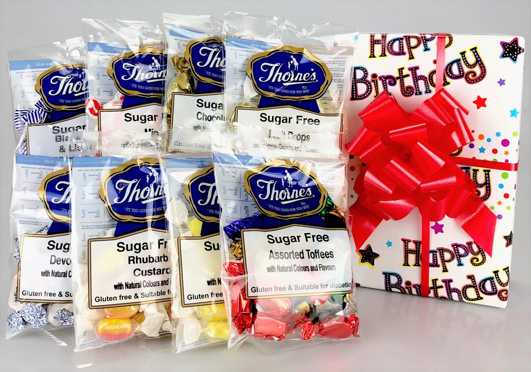 Sugar Free Sweet Hamper | Diabetic Friendly, Birthday Gift Box - Etsy UK