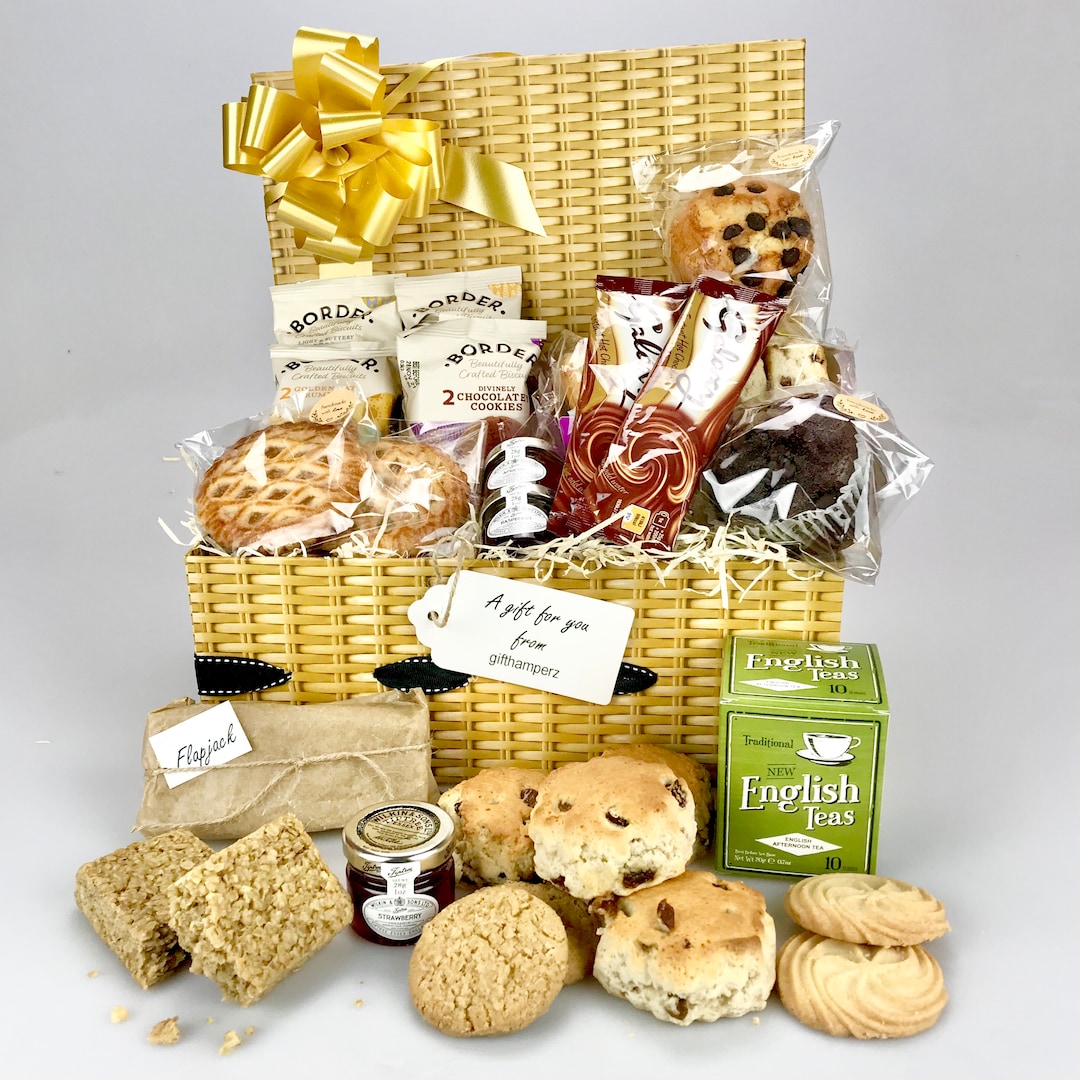 Luxury Afternoon Tea Gift Hamper, Scones, Pastries, Biscuits, Teas Mum ...