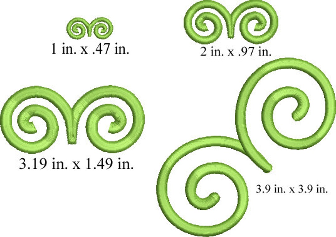 Hmong Machine Embroidery Motif Design Snail 4 Sizes - Etsy