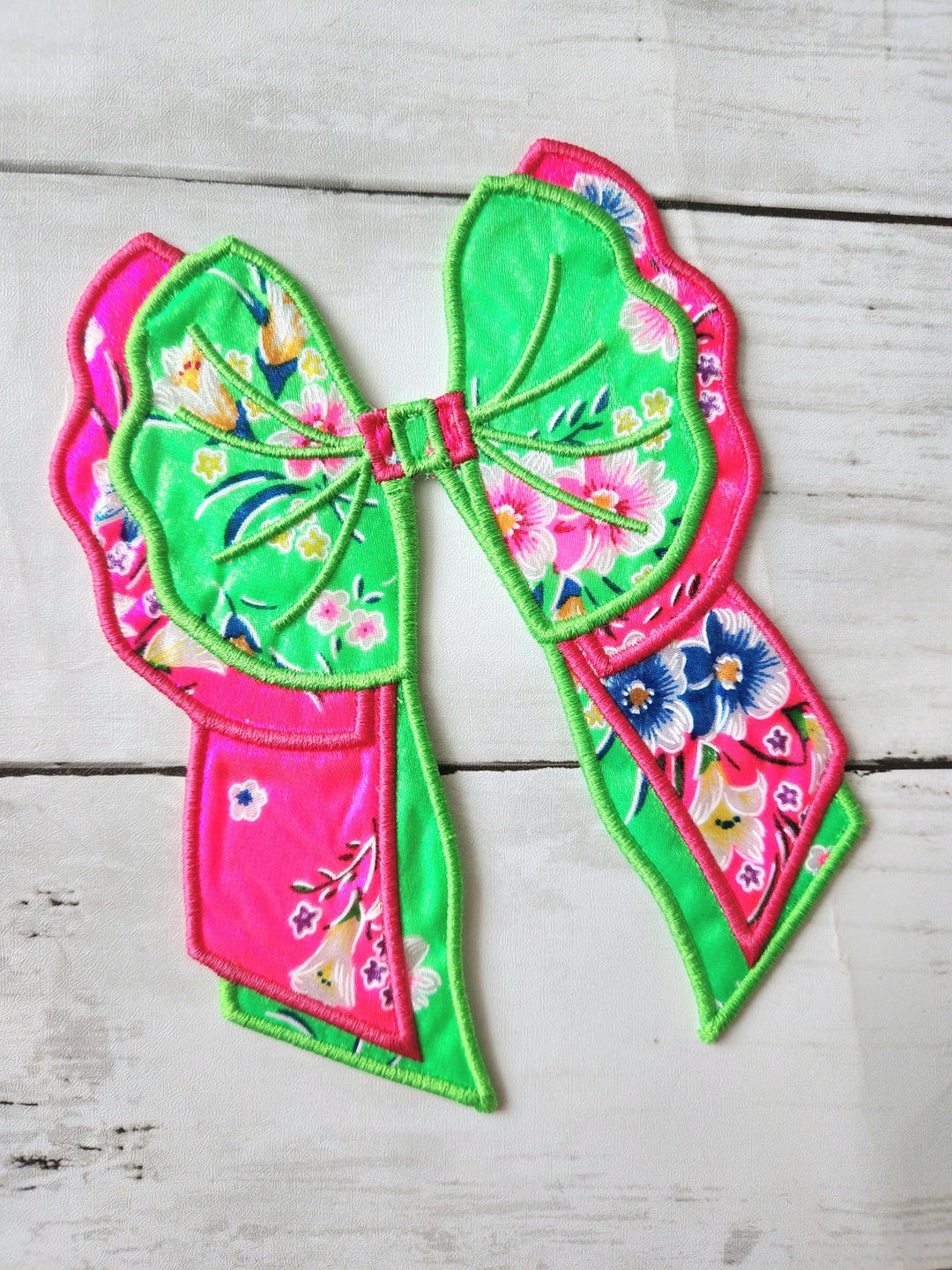 Hmong Lis Loos Fabric Bow Single Iron-on Patch 5x7 - Etsy