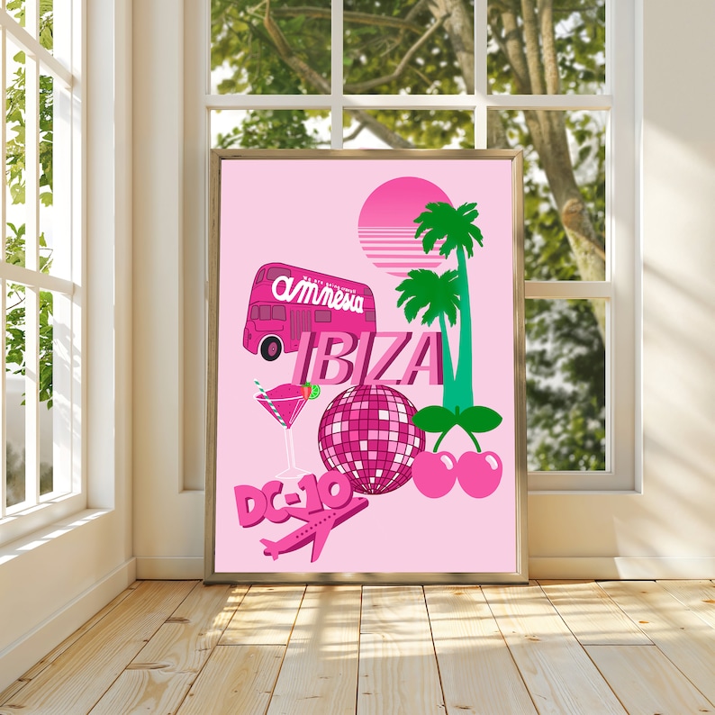 Ibiza Collage Poster - Etsy