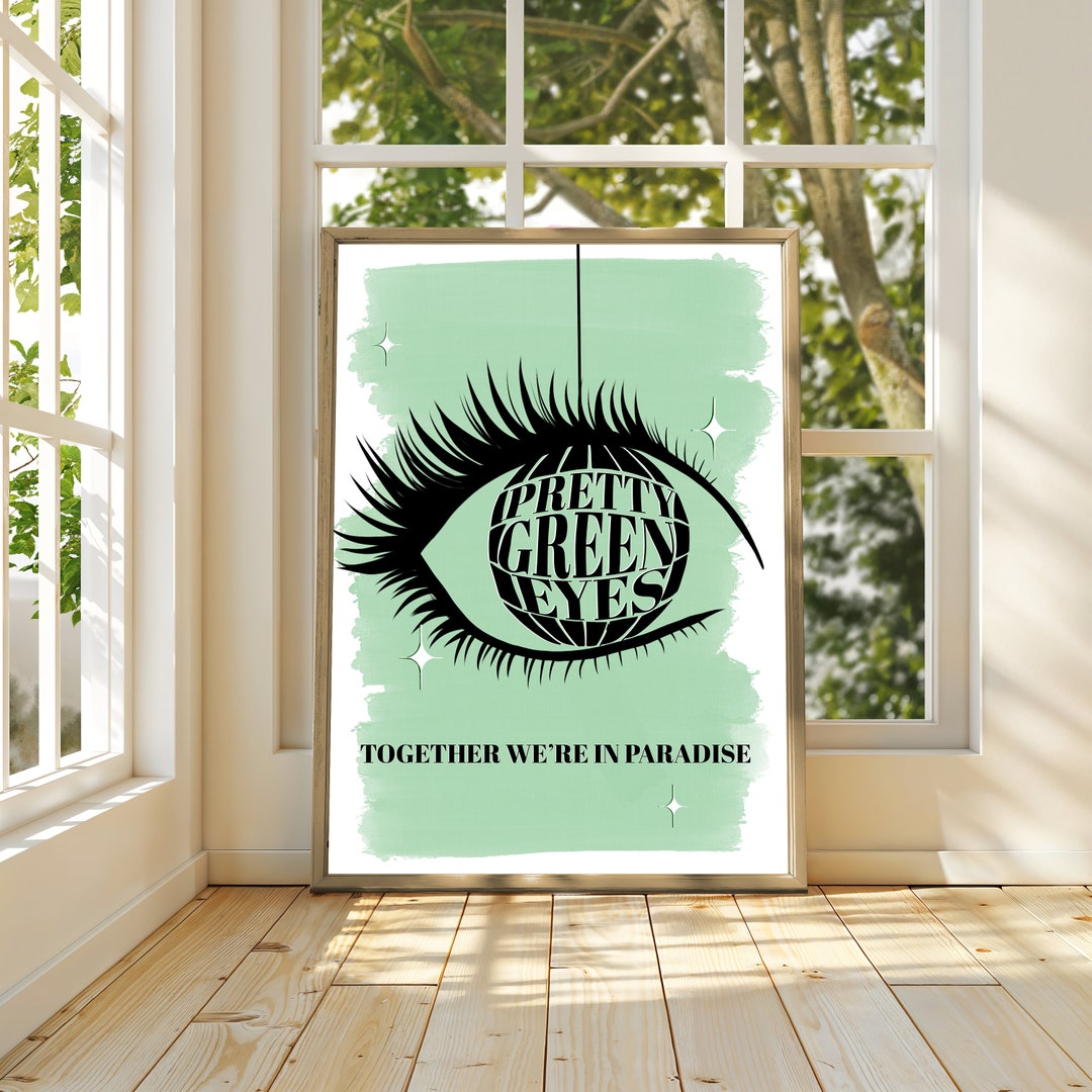 Kettema Pretty Green Eyes Poster. Dance Music Wall Art - Etsy